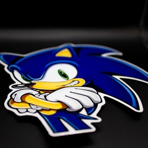 Sonic Sega 5in Car Peeker Decal Glossy/holographic Waterproof - Etsy