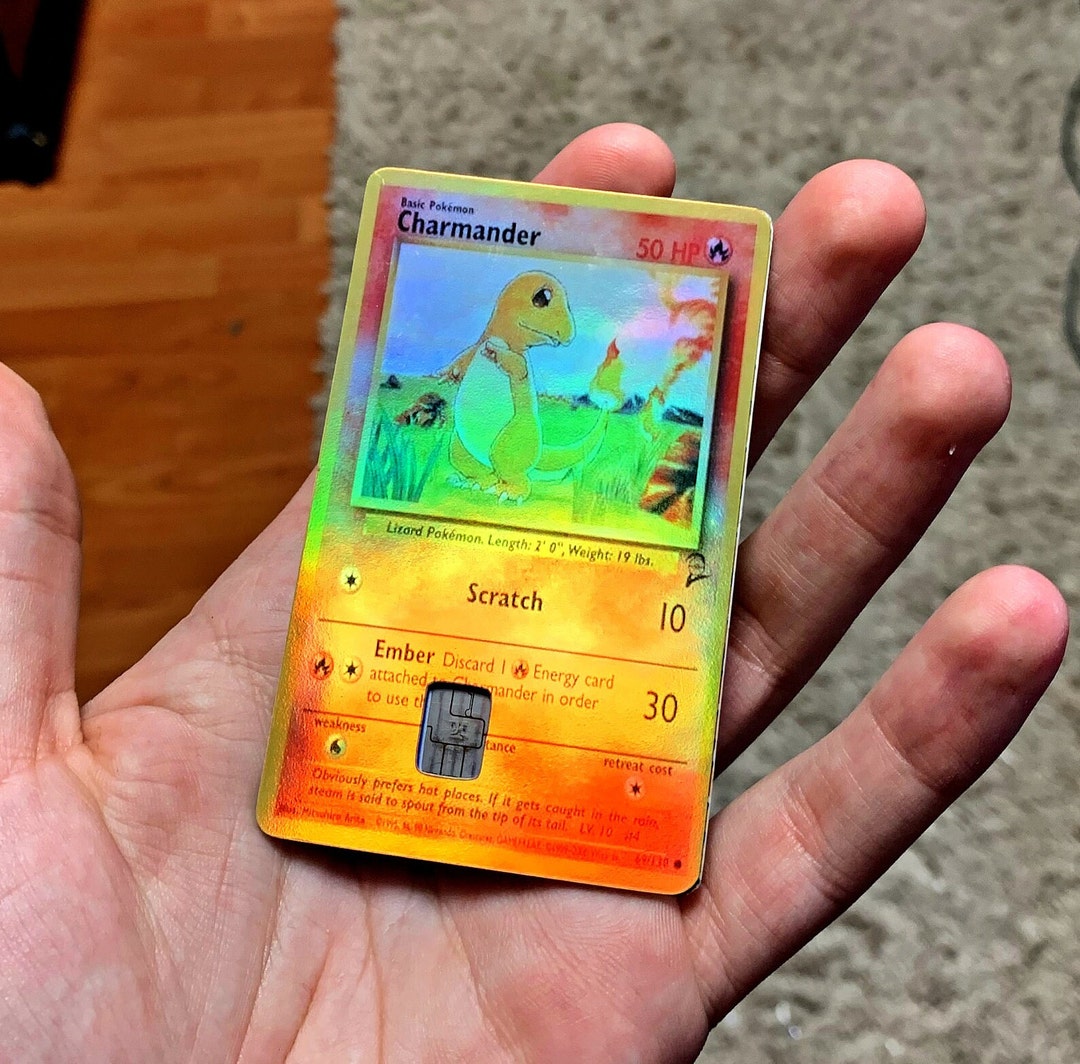 Charmander Pokemon Base Set Trading Card Game Credit Card Sticker Decal ...