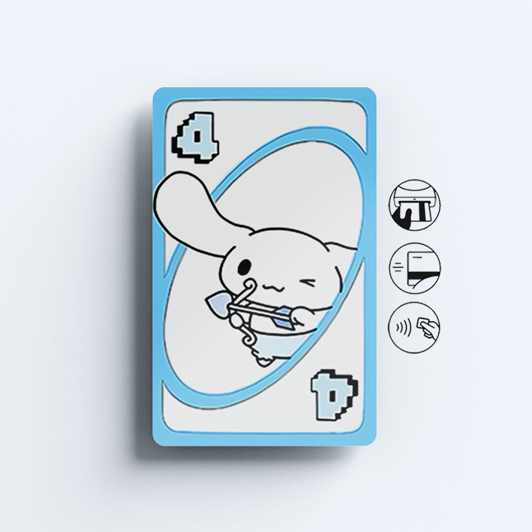 Card Skin Cinnamoroll Uno Credit Sanrio Hello Kitty Bow and Arrow ...