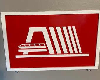 Disney Monorail Sign Plaque Home Decor Choose Your Color and Direction ...