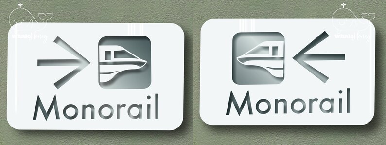 Disney Monorail Sign Plaque Home Decor Choose Your Color and - Etsy