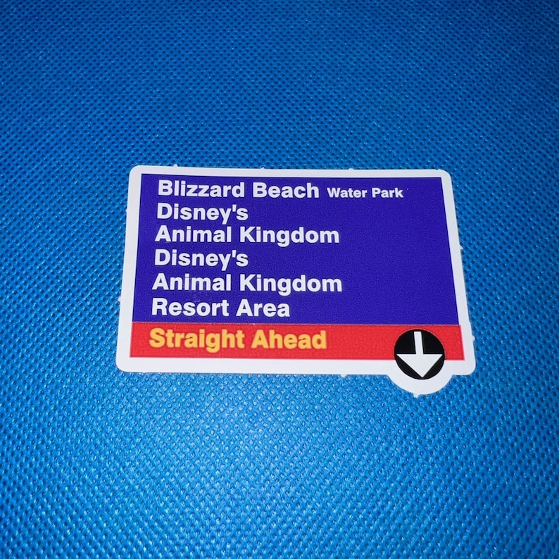 Retro Walt Disney World Road Sign Stickers Decals Pack of 8 or Sold ...