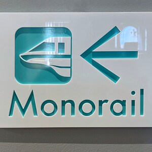 Disney Monorail Sign Plaque Home Decor Choose Your Color and - Etsy