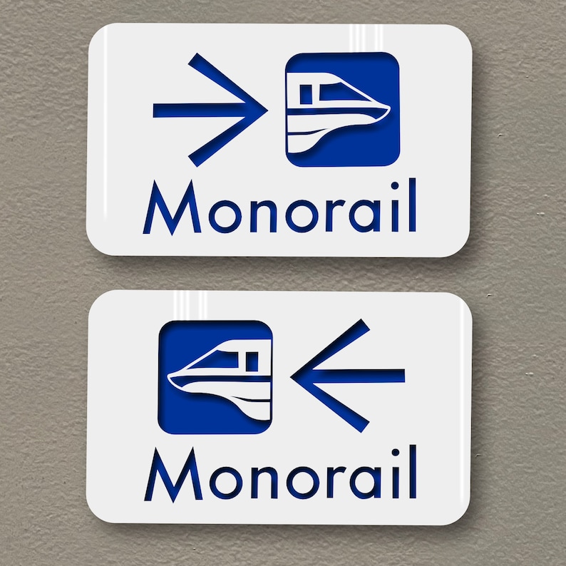 Disney Monorail Sign Plaque Home Decor Choose Your Color and - Etsy