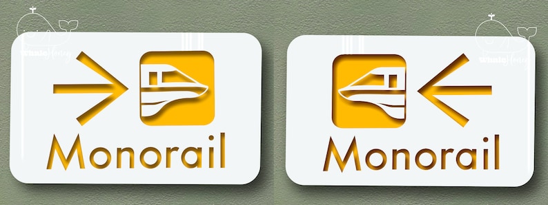 Disney Monorail Sign Plaque Home Decor Choose Your Color and - Etsy