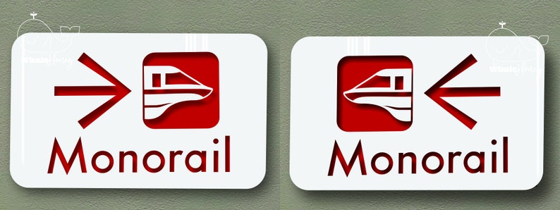 Disney Monorail Sign Plaque Home Decor Choose Your Color and - Etsy