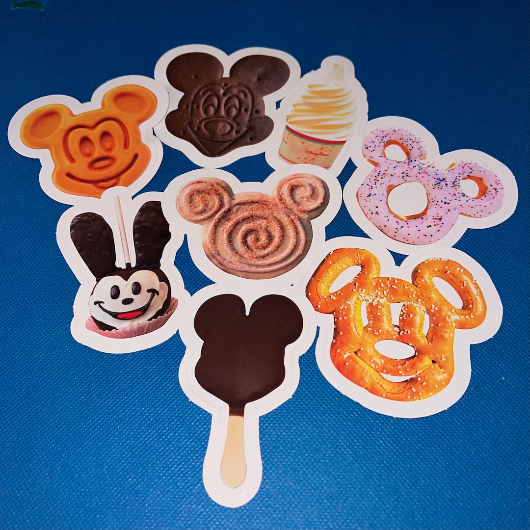 Disney Snack Stickers Single or Bundle Decals Mickey Ice Cream Pretzel ...