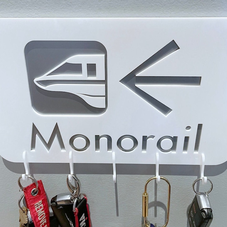 Disney Monorail Key Organizer Key Hooks Leashes Home Decor Customize ...