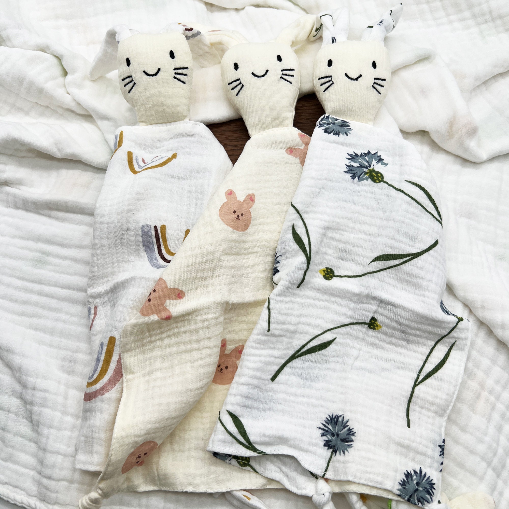 Organic Cotton Baby Cuddle Cloth,baby Comfort Blanket, Baby Comforter ...