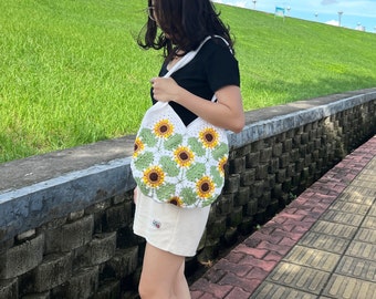 Sunflower Granny Square Backpack - Etsy