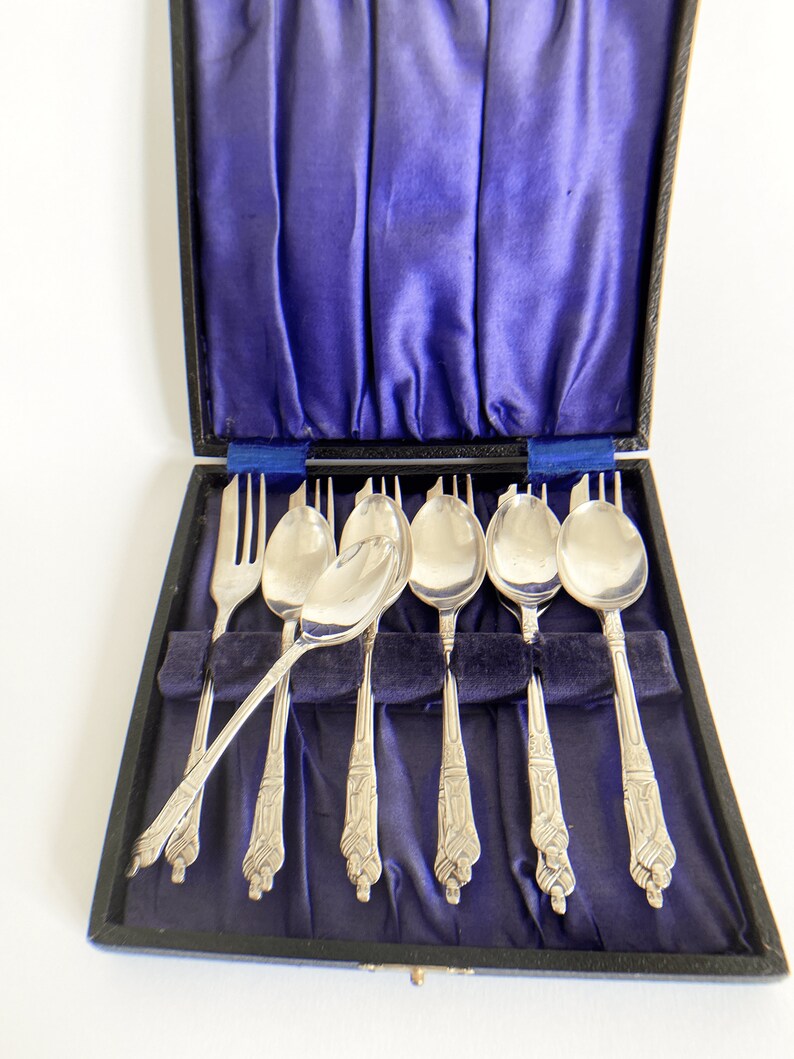 Vintage EPNS Sheffield Apostle Spoons and Forks Set of 6 - Etsy
