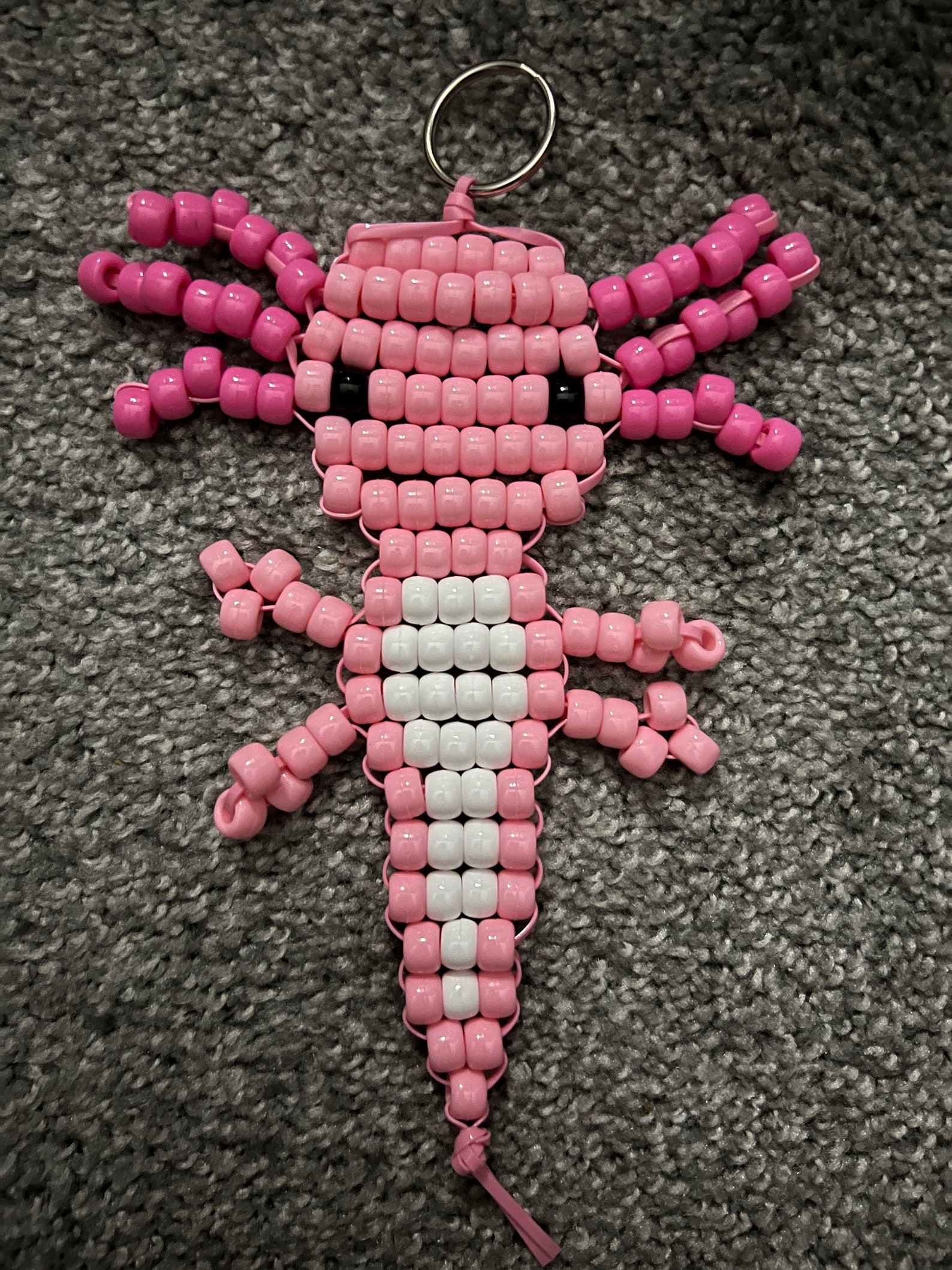 Bead Axolotl Keychain Toy - Etsy