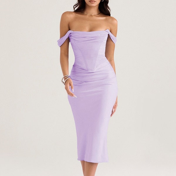 Satin Bodycon Dress - Etsy