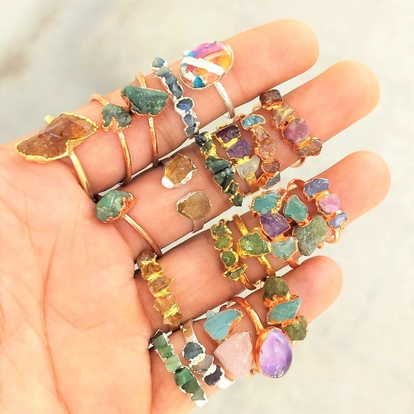 Raw Stone Ring - Etsy