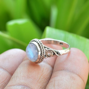 Genuine Moonstone Ring, Moonstone Silver Ring, Handmade Moonstone Ring ...