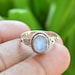 Genuine Moonstone Ring, Moonstone Silver Ring, Handmade Moonstone Ring ...