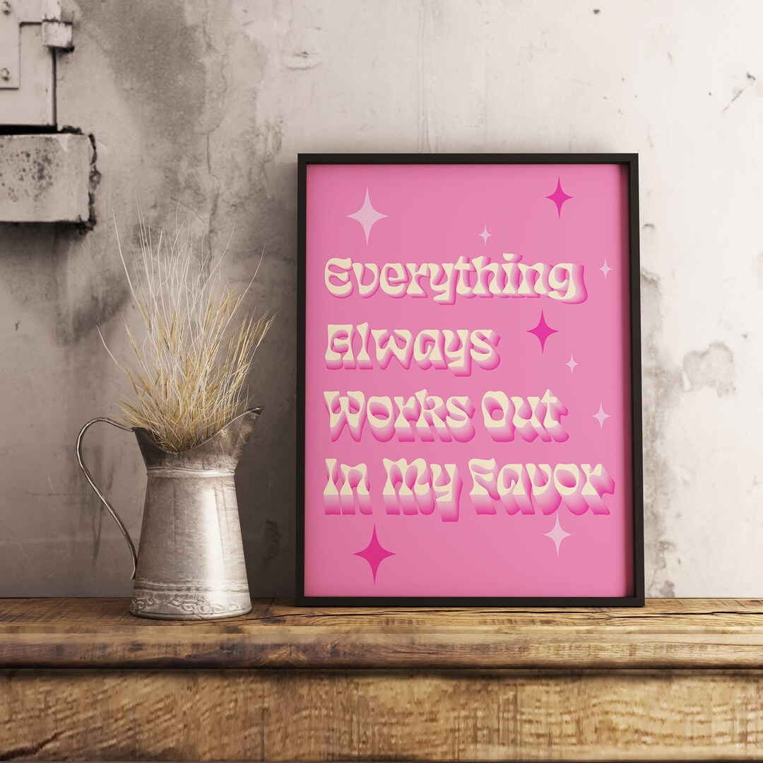 Preppy Wall Art Typography Print Inspirational Wall Art Quote Print ...