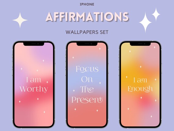 Affirmation Cards Iphone Wallpaper Aura Iphone Wallpaper - Etsy