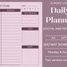 Minimalist Printable Daily Planner, Purple Single Page Planner ...