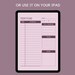 Minimalist Printable Daily Planner, Purple Single Page Planner ...