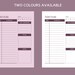 Minimalist Printable Daily Planner, Purple Single Page Planner ...