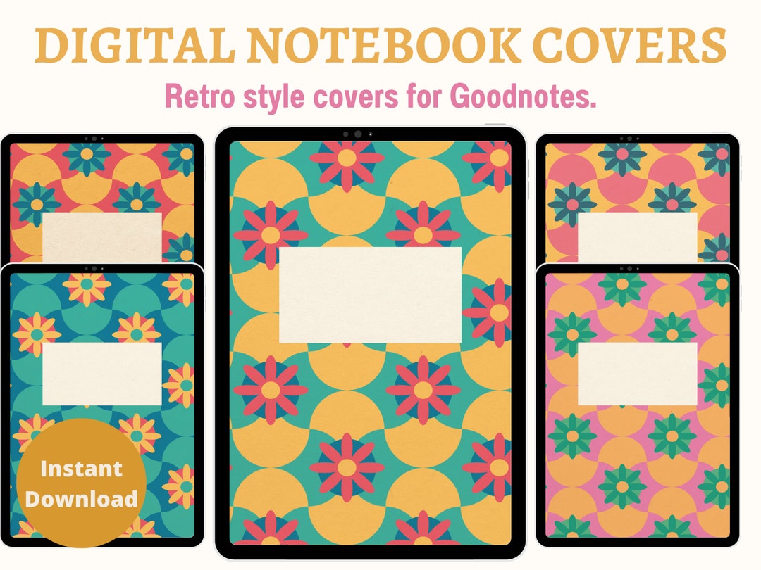 Retro Goodnotes Notebooks Covers - Etsy