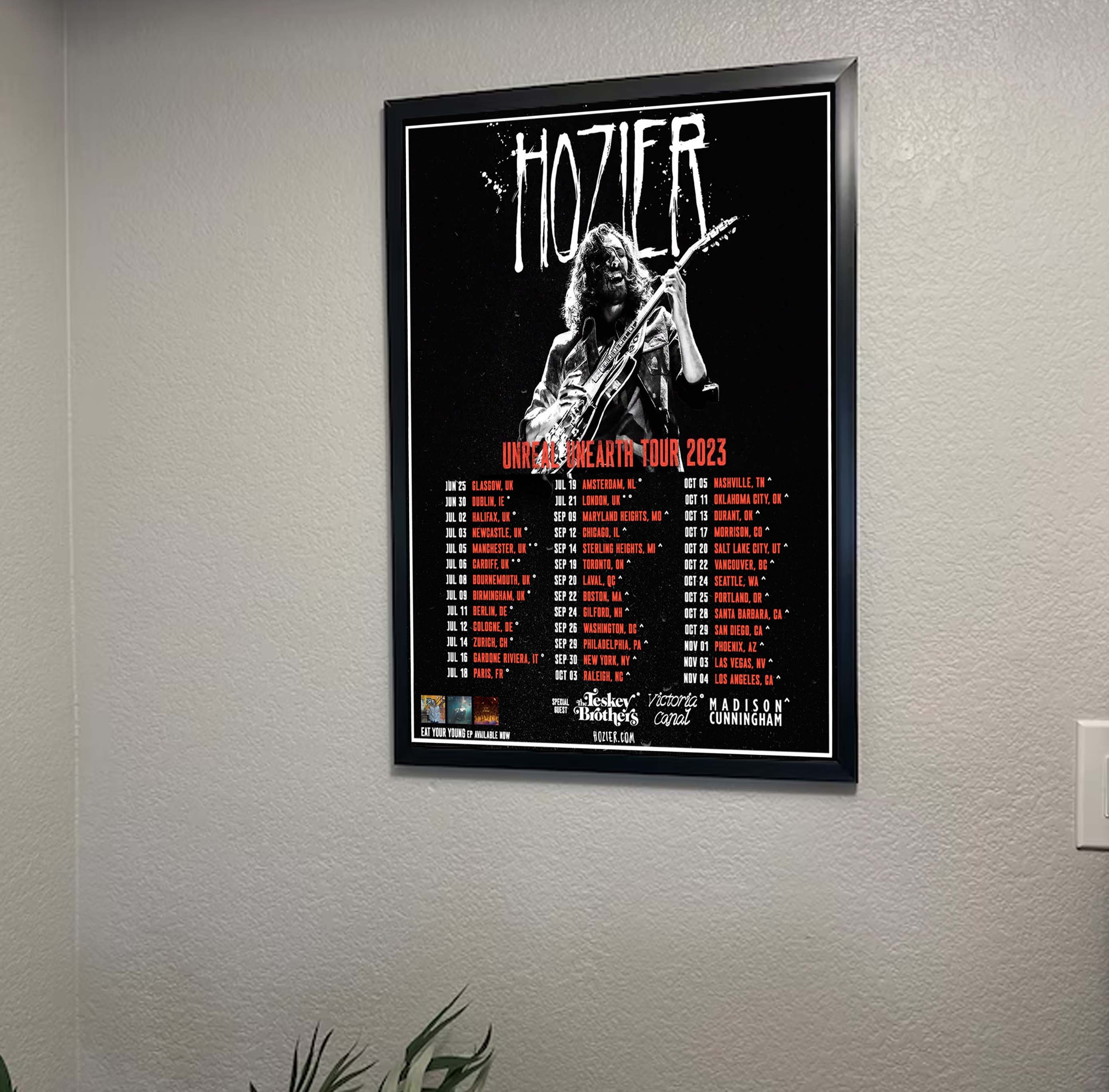 Hozier Unreal Unearth Tour 2023 Poster