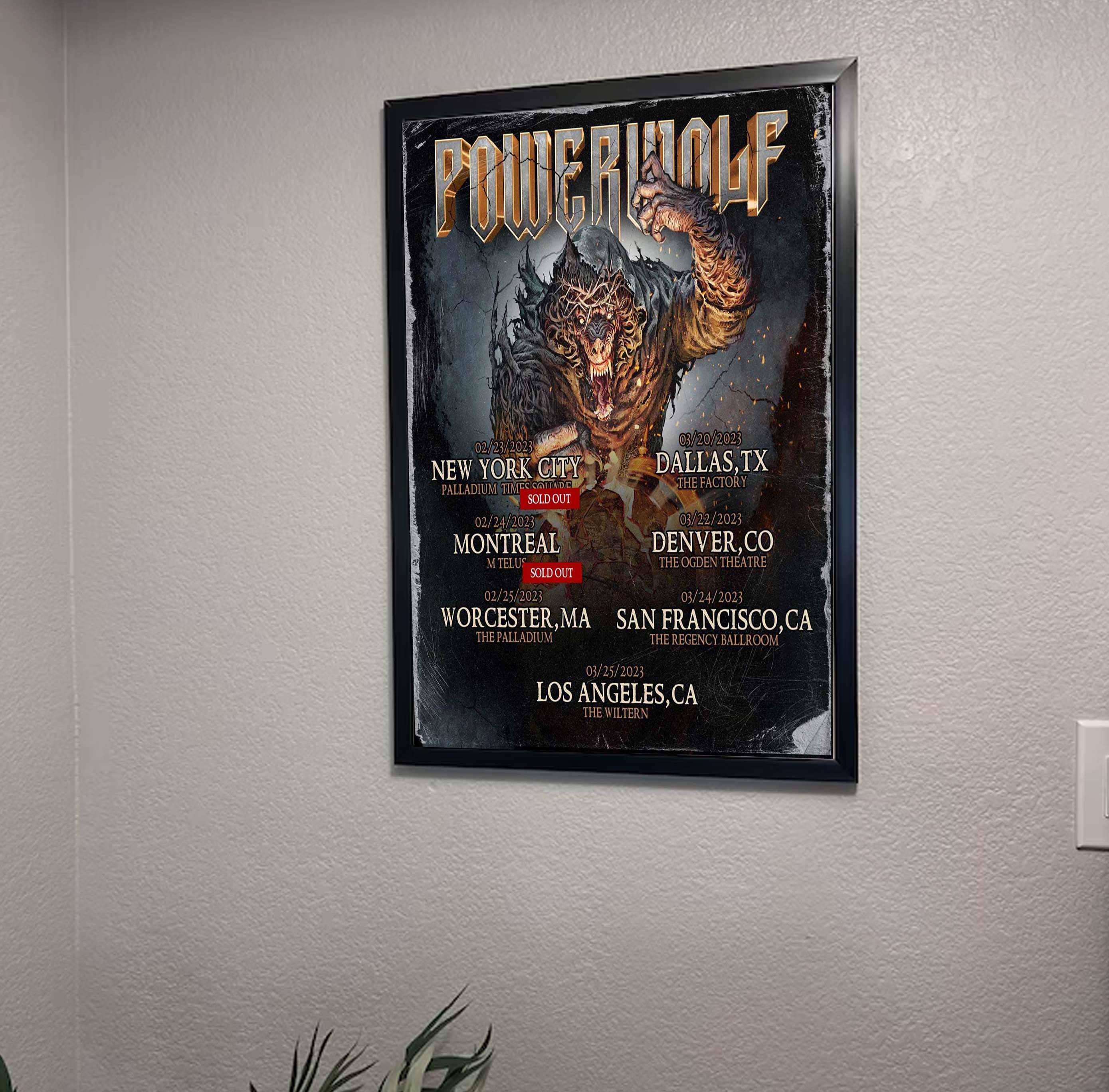 POWERWOLF 2023 USA Tour Poster