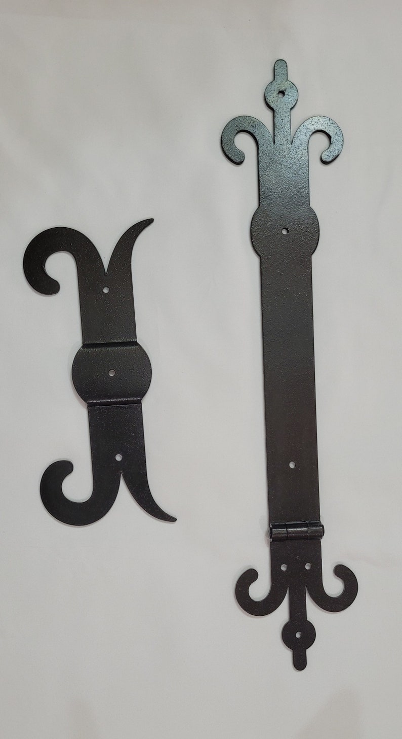 Wrought Iron Gate & Door Hinges Heavy Duty Black Finish Hinge for ...