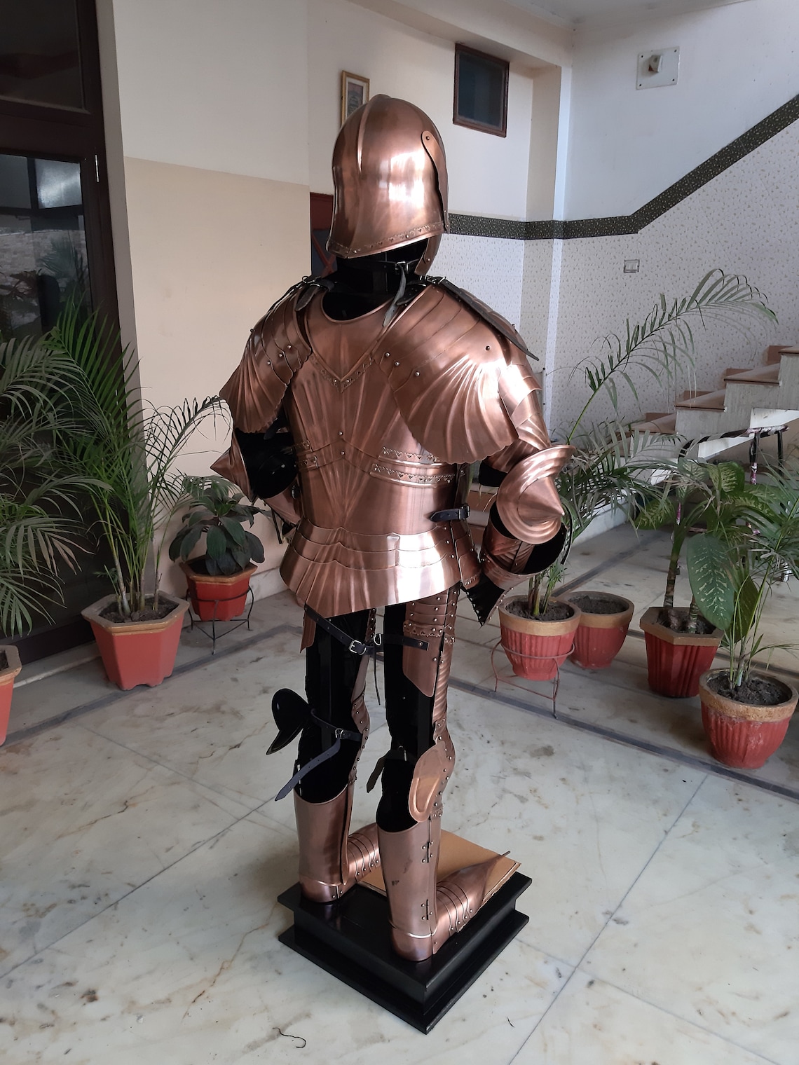 Medieval Combat Full Body Armour Suit With Wooden Base Battle Warrior ...