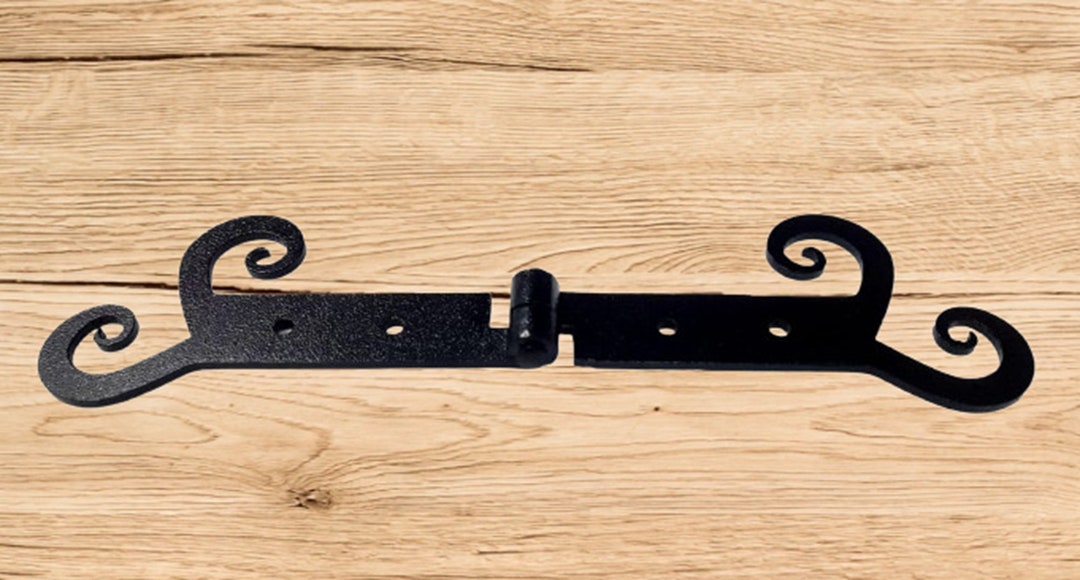Handmade Forged Hinge for Boxes in Black Decorative Ornamental Gate ...