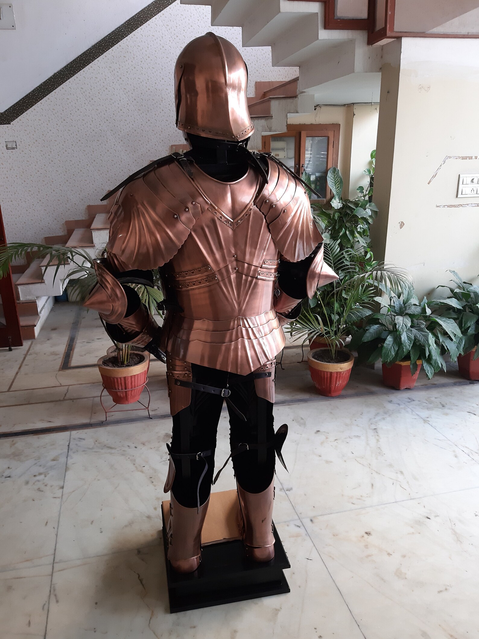 Medieval Combat Full Body Armour Suit With Wooden Base Battle Warrior ...