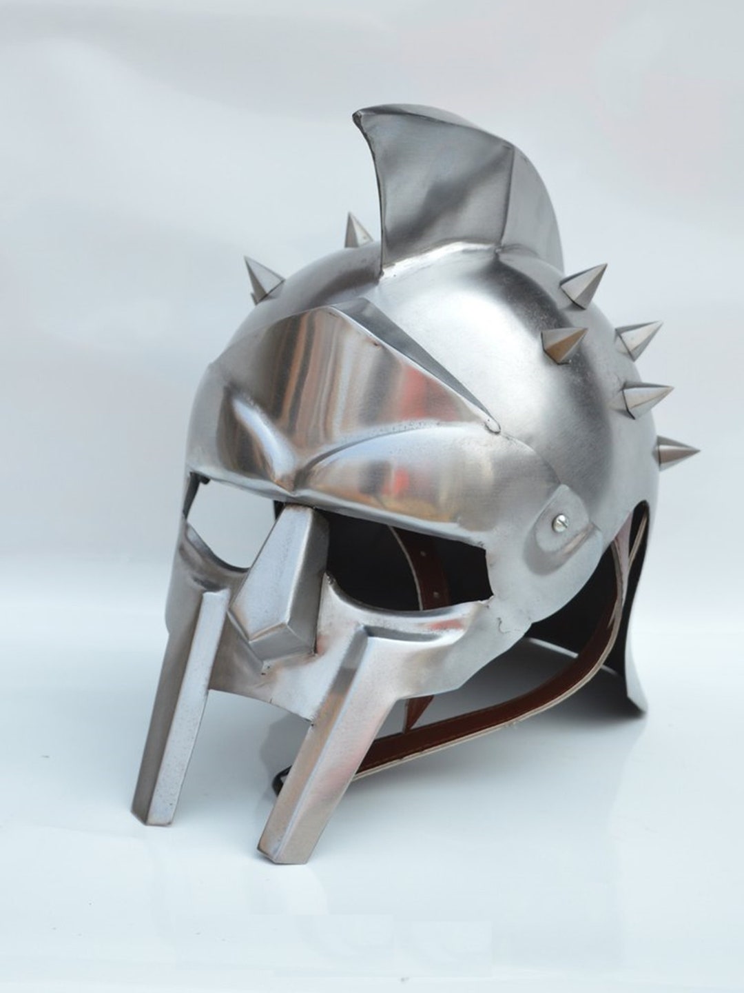 Handmade Spiked Gladiator Cosplay Helmet Greek Armor Maximus Decimus ...