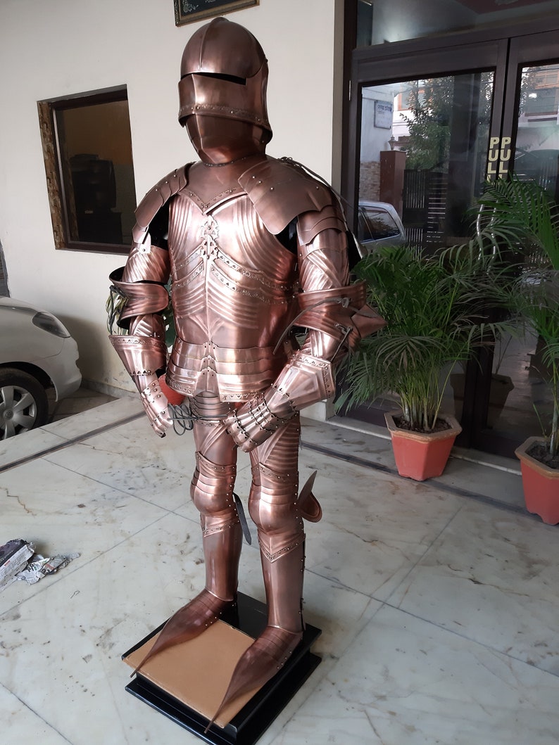 Medieval Combat Full Body Armour Suit With Wooden Base Battle Warrior ...