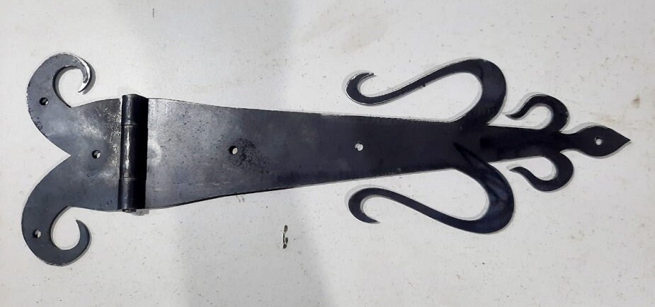 Wrought Iron Gate Hinges Black Heavy Duty Door & Gate Hinges for Outdoor Decor HF-016 - Etsy