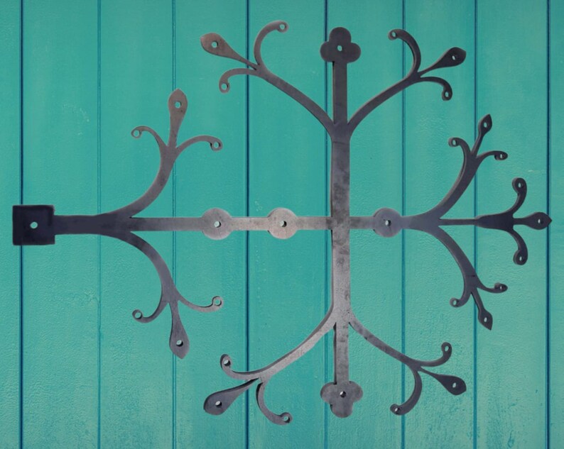 Ornamental Gate Hinges / Door Hinges in Iron With Black Finish HF-012 ...