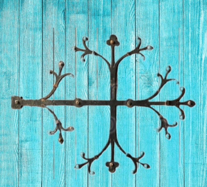 Ornamental Gate Hinges Door or Gate Handmade Hinges in Iron With Black ...