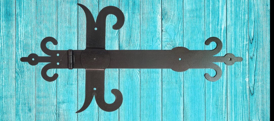 Wrought Iron Gate & Door Hinges Heavy Duty Black Finish Hinge for ...