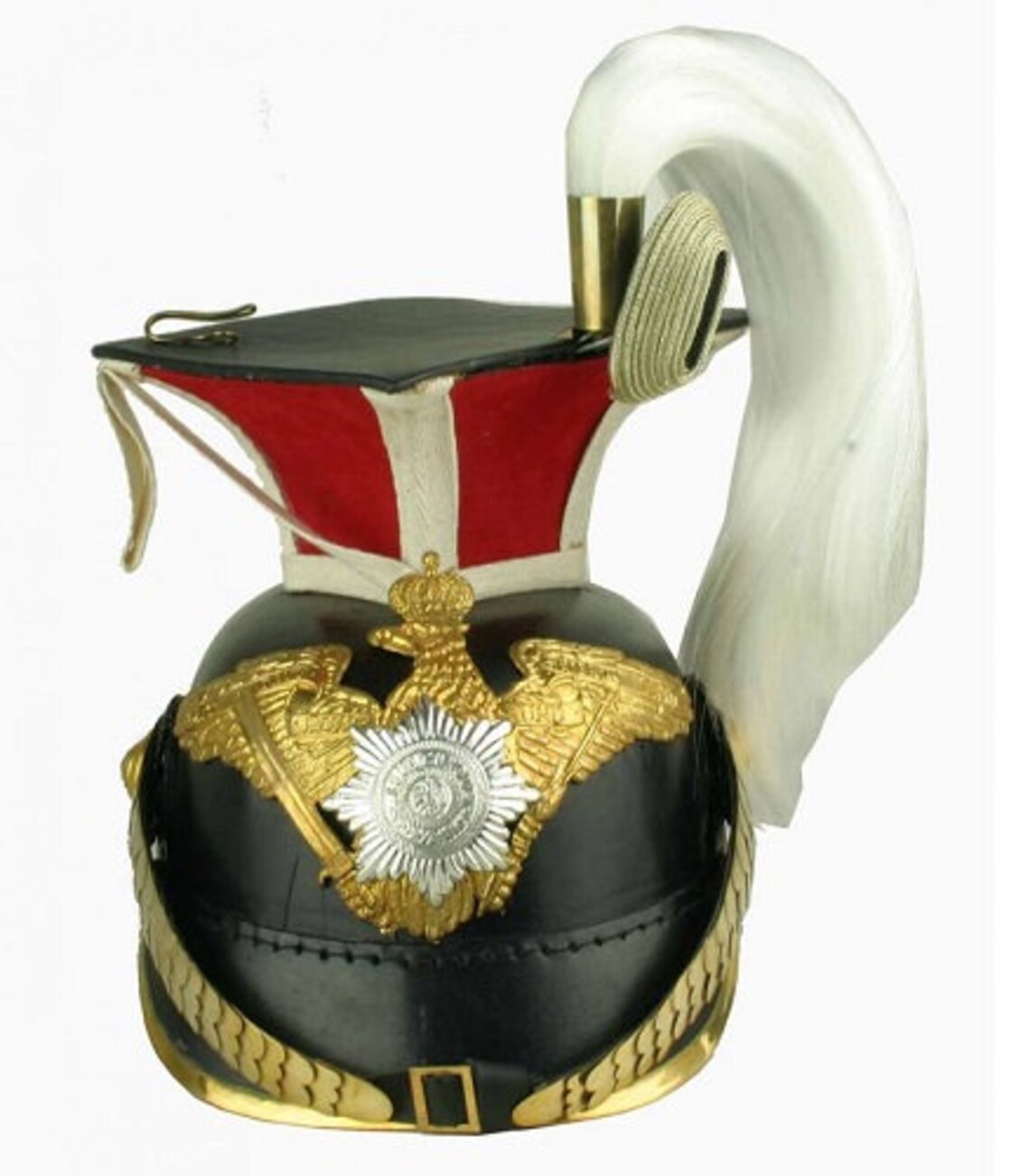 German/prussian Pickelhaube Leather Helmet, Uhlans Tschapka Bavaria ...