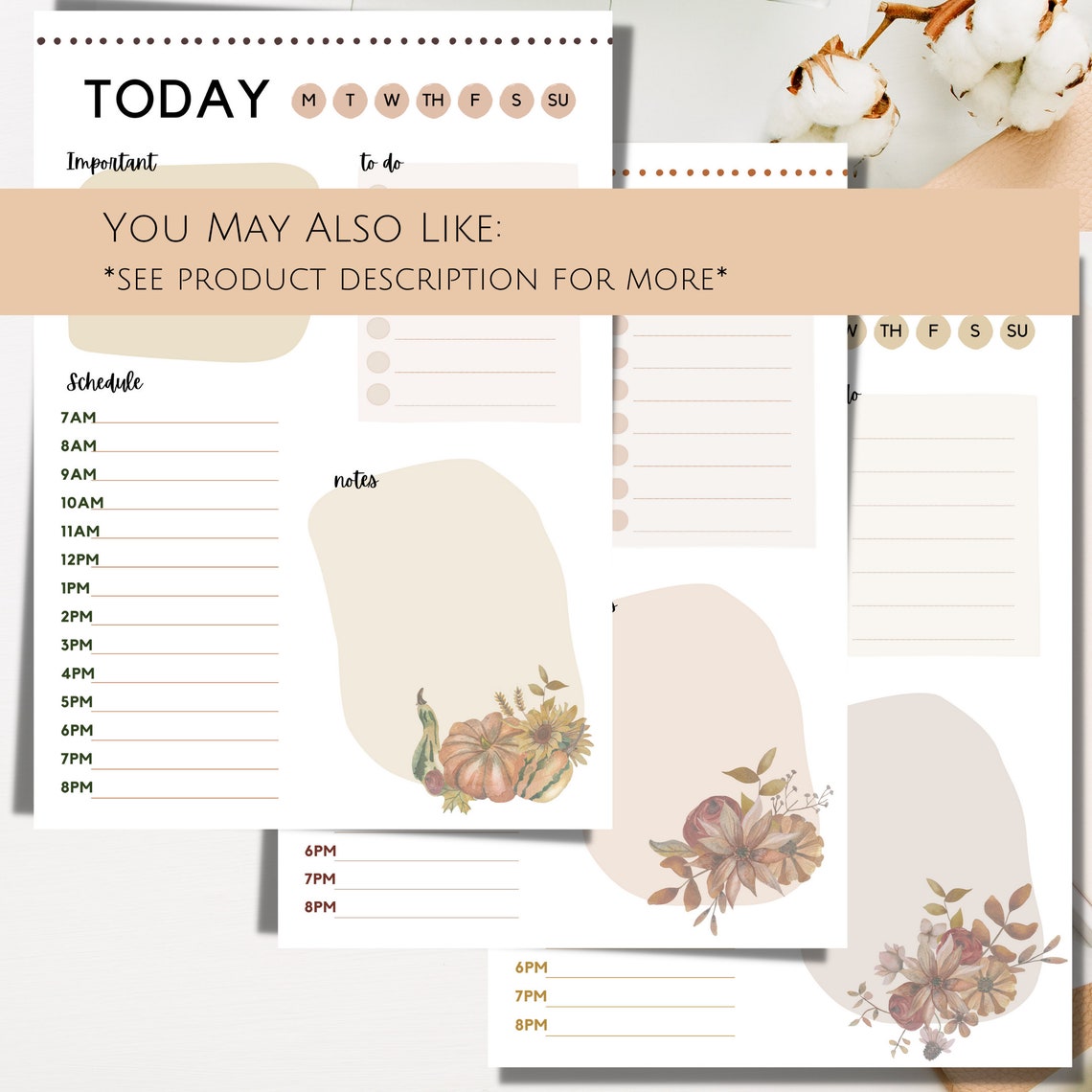 DAILY NOTEPAD SHEET Printable Template. Instant Download: to - Etsy UK