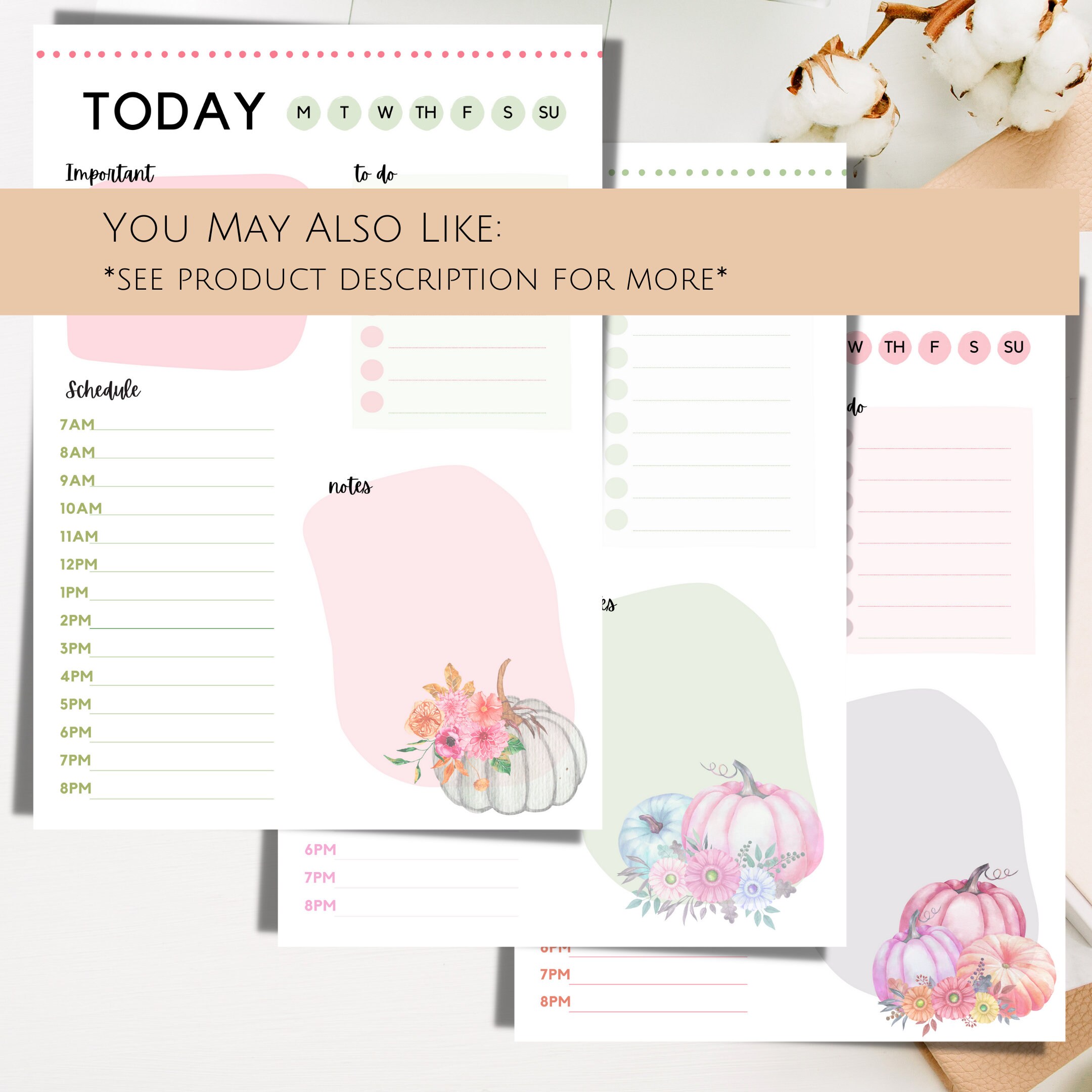DAILY NOTEPAD SHEET Printable Template. Instant Download: to - Etsy UK