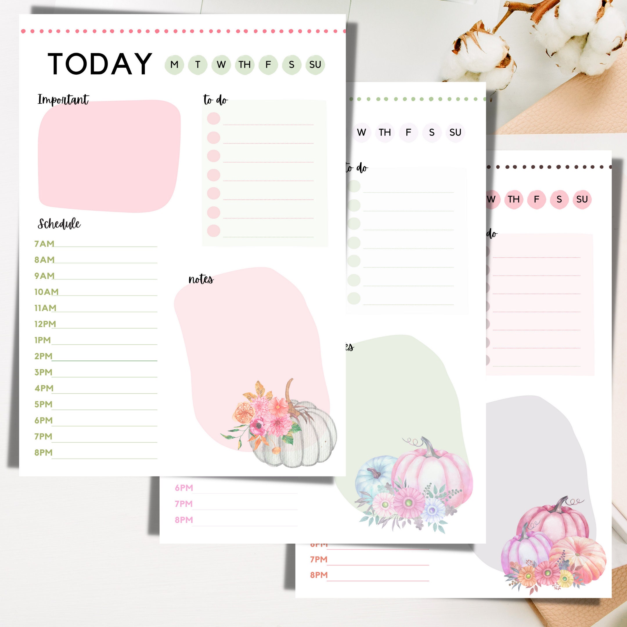 DAILY NOTEPAD SHEET Printable Template. Instant Download: to - Etsy