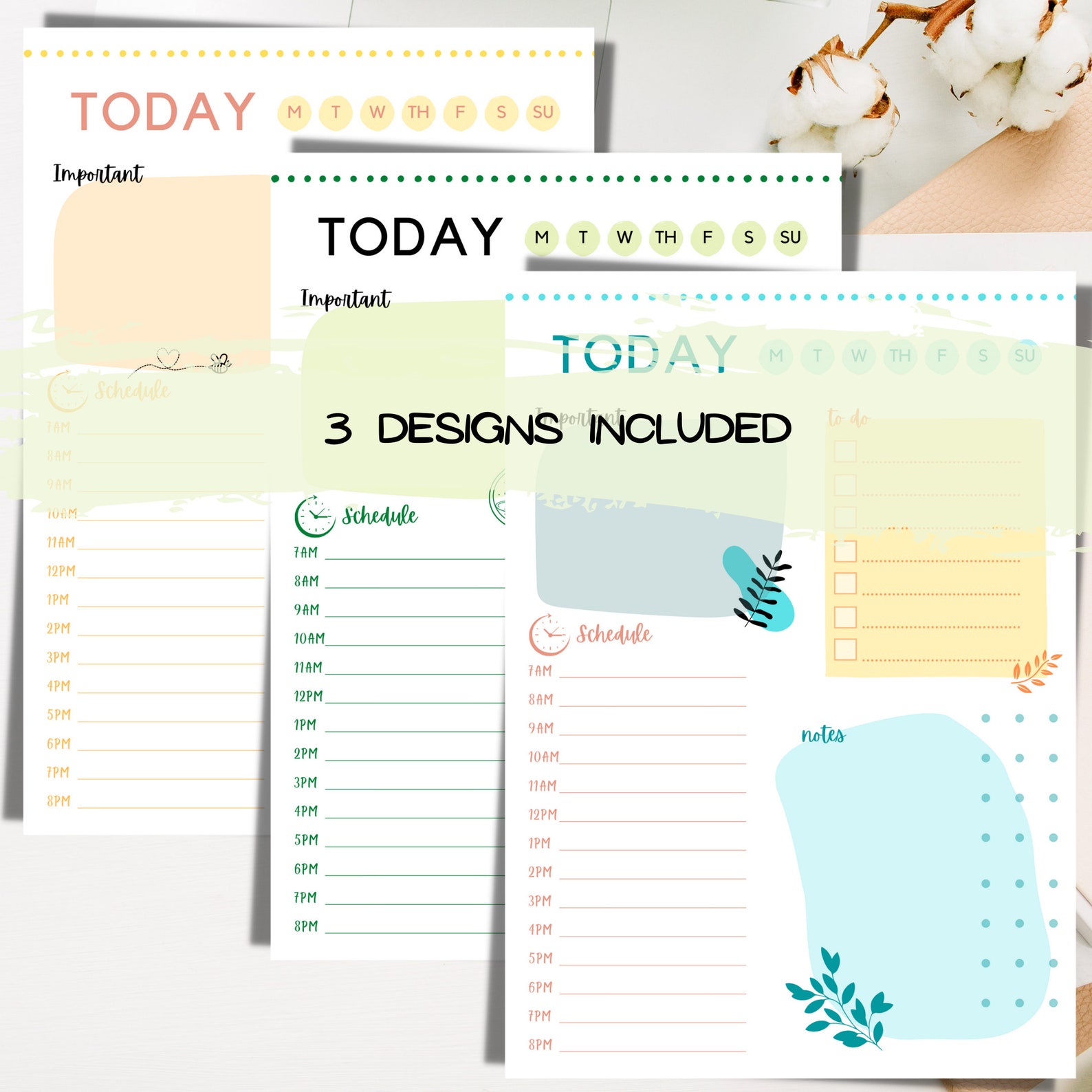DAILY NOTEPAD SHEET Printable Template. Instant Download: to - Etsy UK