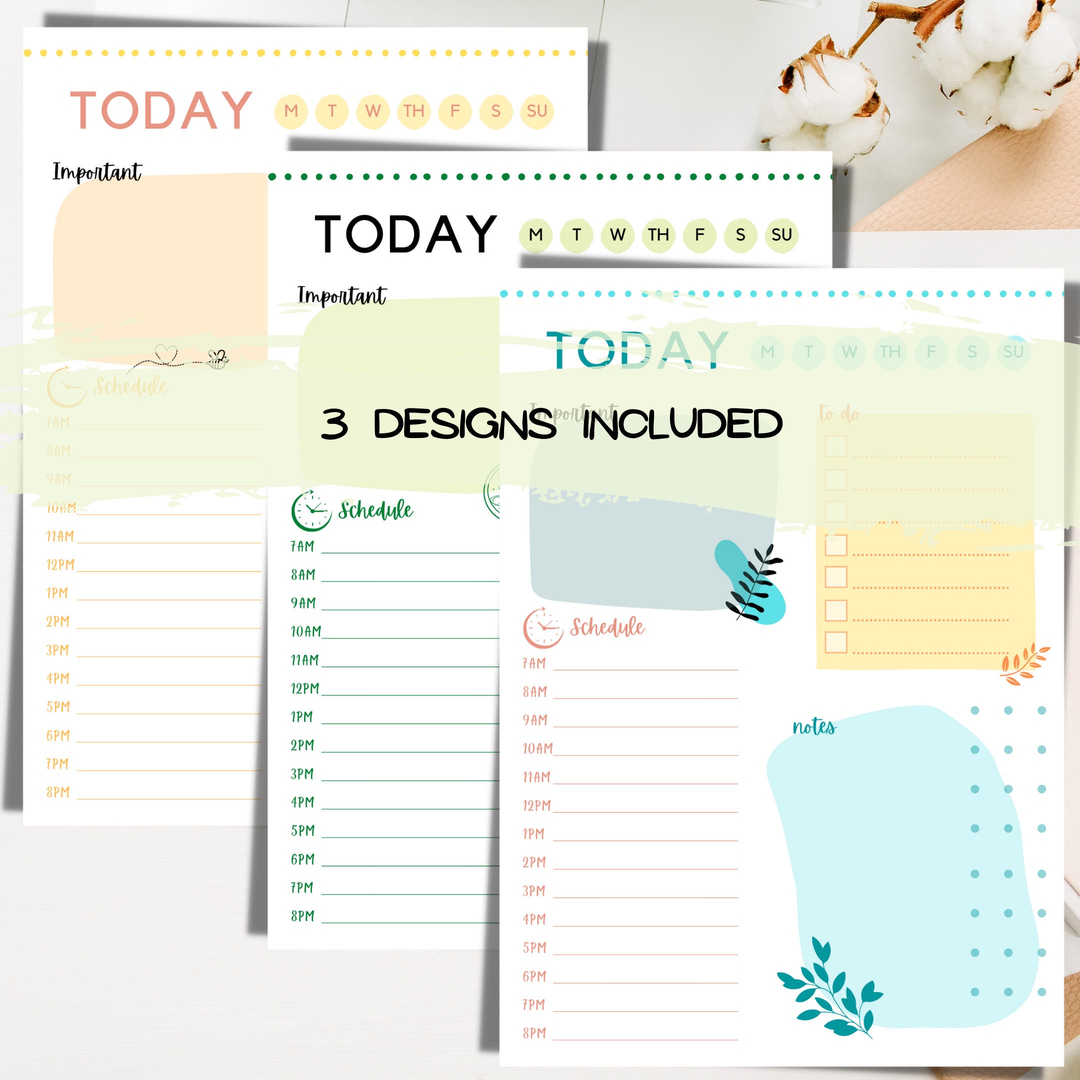 DAILY NOTEPAD SHEET Printable Template. Instant Download: to - Etsy UK
