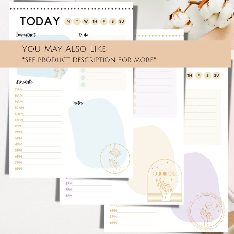 DAILY NOTEPAD SHEET Printable Template. Instant Download: to - Etsy