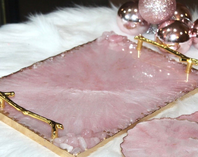 Vintage Pink & Gold Florentine Serving Tray Italian Tray Romancecore ...