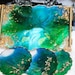 Handmade Green Resin Tray With Handles & Coasters: Geode Wedding Tray ...