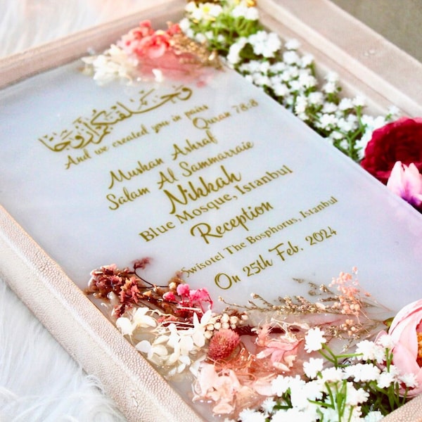 Resin Tray Wedding Invitation - Etsy