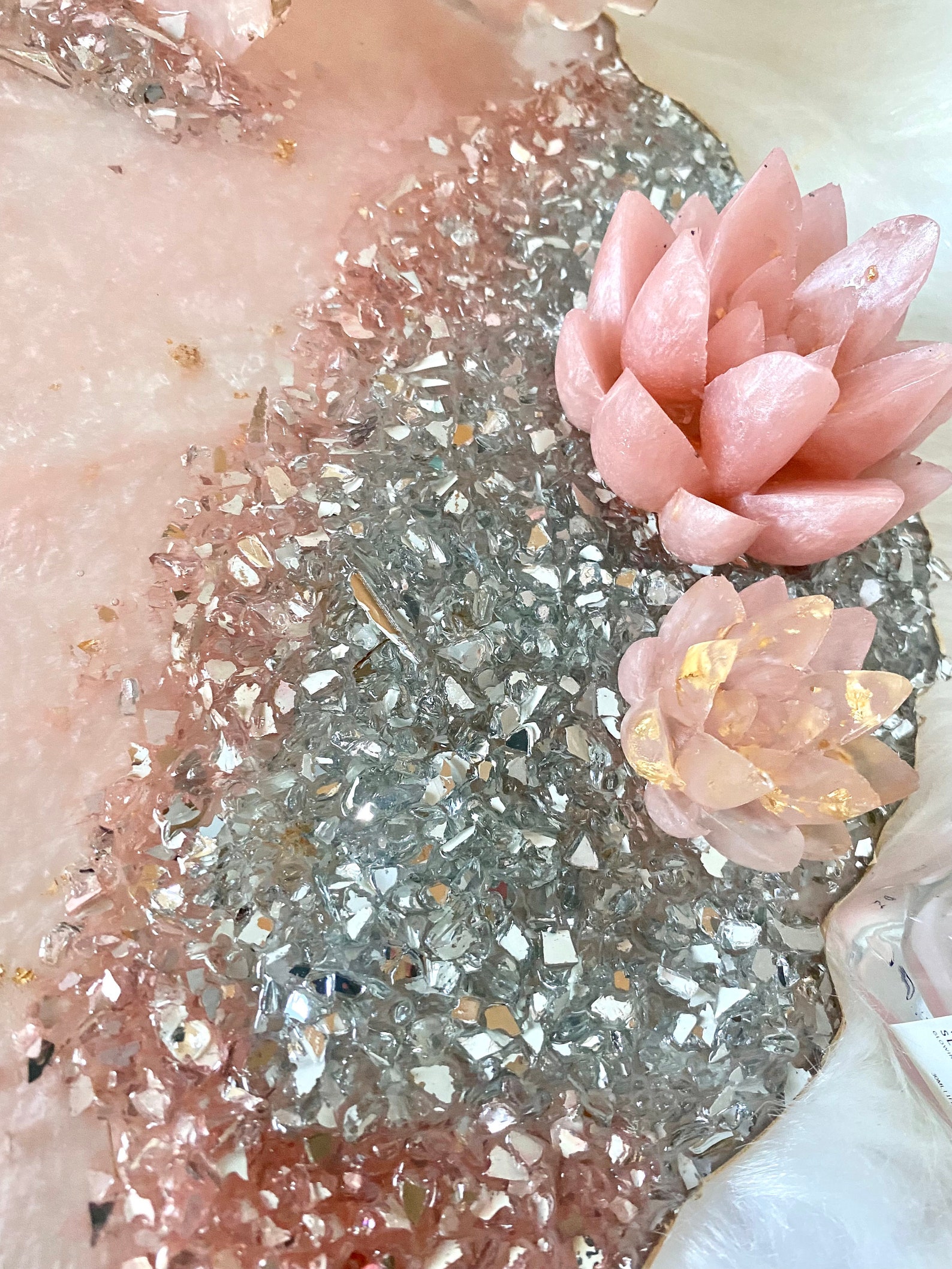 Handmade Blush Resin Tray Rose Quartz Tray Resin Ring Holder - Etsy