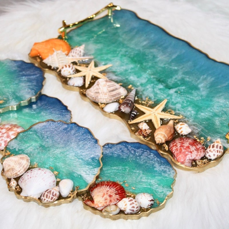 Sea Shell Resin Art - Etsy